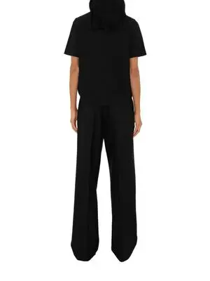 Burberry Wool-silk Tailored Trousers - Black