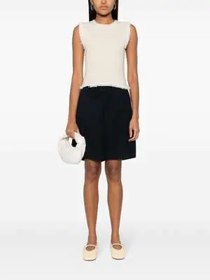 BARRIE Frayed-detail Knit Top - Neutrals