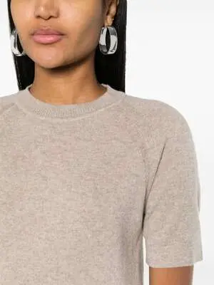 BARRIE Cashmere Knitted Top - Neutrals