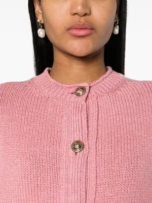 BARRIE Long-sleeve Cashmere Cardigan - Pink