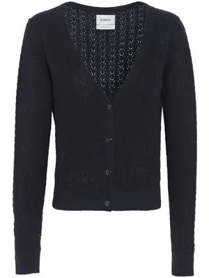 BARRIE V-neck Cashmere Cardigan - Blue