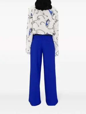 Burberry Wool Tailored Trousers - Blue