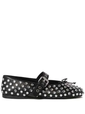 Miu Miu Studded Leather Ballerinas