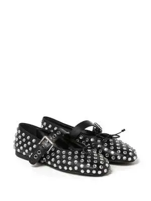 Miu Miu Studded Leather Ballerinas