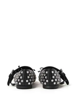 Miu Miu Studded Leather Ballerinas