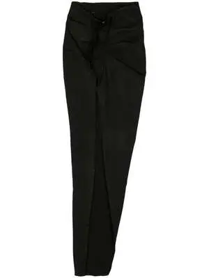 Rick Owens Edfu Asymmetric Denim Maxi Skirt - Black