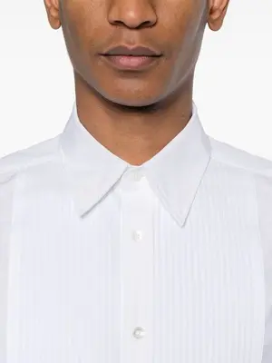 LANVIN Pintuck-detail Cotton Shirt