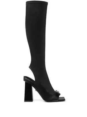 Versace 100mm Medusa Plaque Knee-high Boots