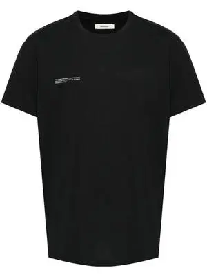 PANGAIA Logo-print Organic-cotton T-shirt - Black