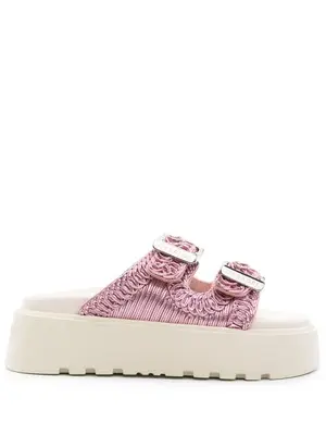Casadei Birky Ale Flatform Slides - Pink