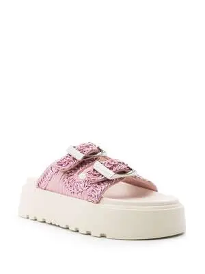 Casadei Birky Ale Flatform Slides - Pink