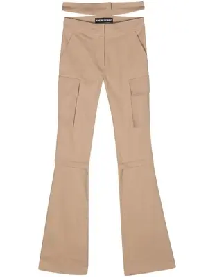 ANDREĀDAMO Detachable-panels Flared Cargo Trousers