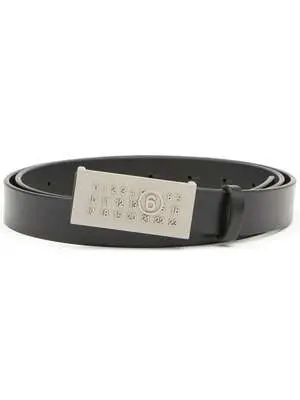 MAISON MARGIELA Numeric Signature Leather Belt - Black