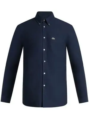 Lacoste Logo-appliqué Cotton Shirt - Blue