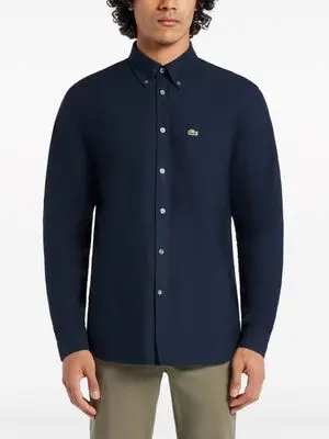Lacoste Logo-appliqué Cotton Shirt - Blue