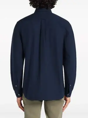 Lacoste Logo-appliqué Cotton Shirt - Blue