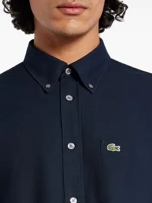 Lacoste Logo-appliqué Cotton Shirt - Blue