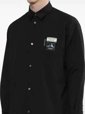 Undercover Logo-patch Cotton-blend Shirt