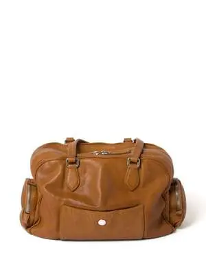 Miu Miu Logo-embossed Leather Tote Bag