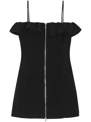 GANNI Ruffle-trim Minidress