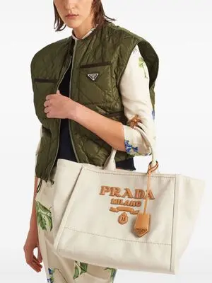 Prada Logo-appliqué Tote Bag
