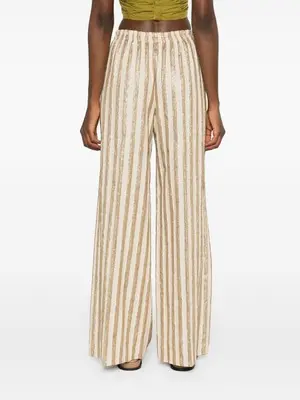 FORTE_FORTE Striped Wide-leg Trousers