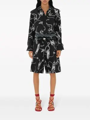 Burberry Knight Hardware Silk Shirt - Black