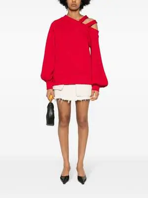 IOANA CIOLACU Sonia Drop-shoulder Sweatshirt - Red