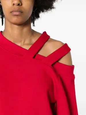 IOANA CIOLACU Sonia Drop-shoulder Sweatshirt - Red