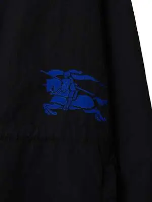 Burberry Appliqué Hooded Jacket - Black