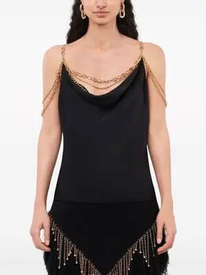 Rabanne Chain-detail Cowl-neck Top