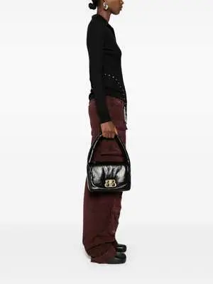 Balenciaga Small Monaco Shoulder Bag - Black