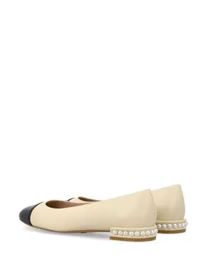 STUART WEITZMAN Pearl Leather Ballerinas