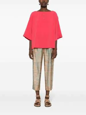 Alberto Biani Boat-neck Blouse - Pink