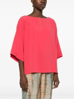 Alberto Biani Boat-neck Blouse - Pink