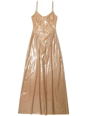 DIESEL® D-rooney Metallic Sheer Maxi Dress