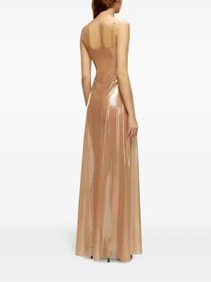 DIESEL® D-rooney Metallic Sheer Maxi Dress