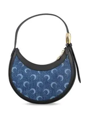 MARINE SERRE Mini Eclips Denim Shoulder Bag