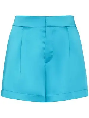Philipp Plein Logo-plaque Satin Shorts - Blue