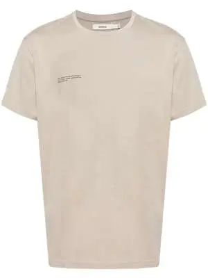 PANGAIA Logo-print Organic-cotton T-shirt - Neutrals