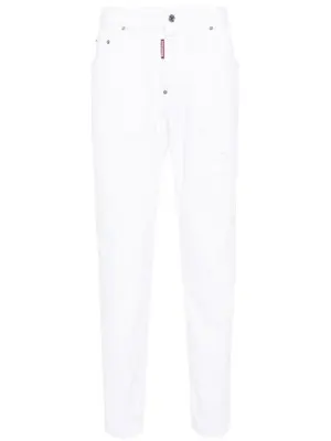 Dsquared2 Bull Skater Mid-rise Slim-fit Jeans - White