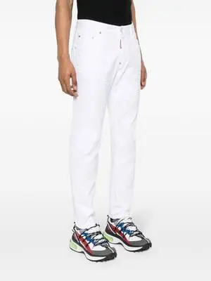 Dsquared2 Bull Skater Mid-rise Slim-fit Jeans - White