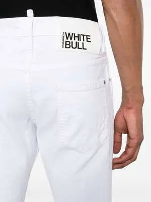 Dsquared2 Bull Skater Mid-rise Slim-fit Jeans - White