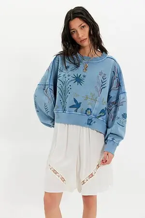 Free People Elasticated Sweatshirts Hoodies For Women