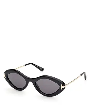 Emilio Pucci Geometric Sunglasses - Black/gray Solid