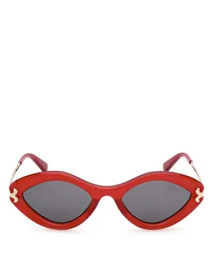 Emilio Pucci Geometric Sunglasses - Red/smoke