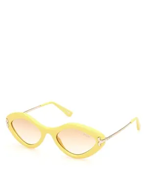 Emilio Pucci Geometric Sunglasses Yellow/tan Gradient