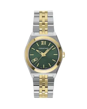 FERRAGAMO Vega Watch 28mm - Green/two-tone