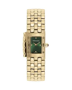 FERRAGAMO Secret Watch 19mm X 30mm Green/gold