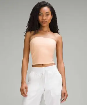 Lululemon Lululemon Wundermost Ultra-Soft Nulu Tube Top Peach Bellini